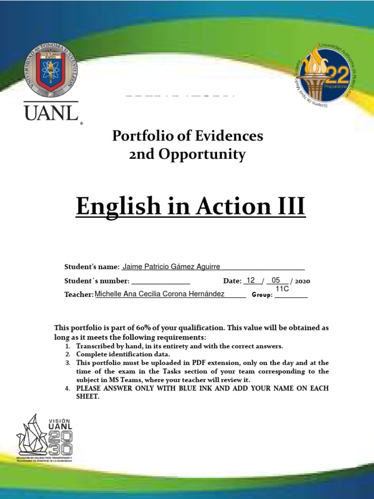 English - in - Action - III Portfolio 2nd Opportunity | PDF | Essays | Cognitive Science