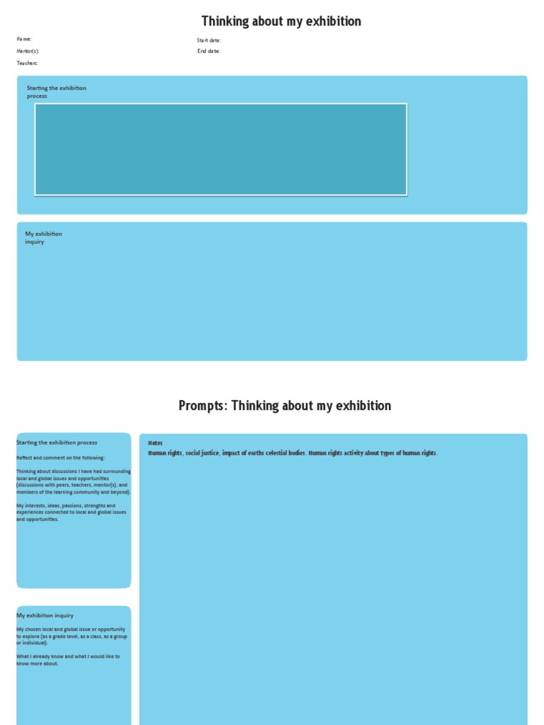 Exhibition Planner en | PDF | Mentorship | Learning