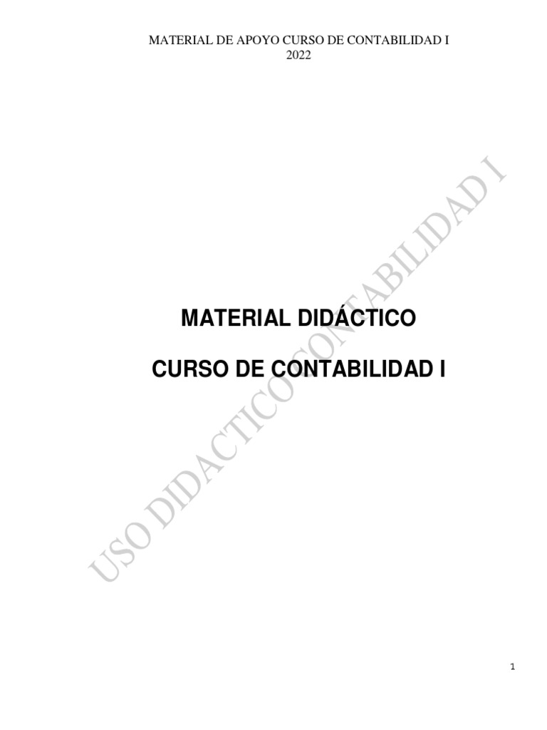 Material Didáctico, CONTABILIDAD 1 | PDF | Contabilidad | Devengo