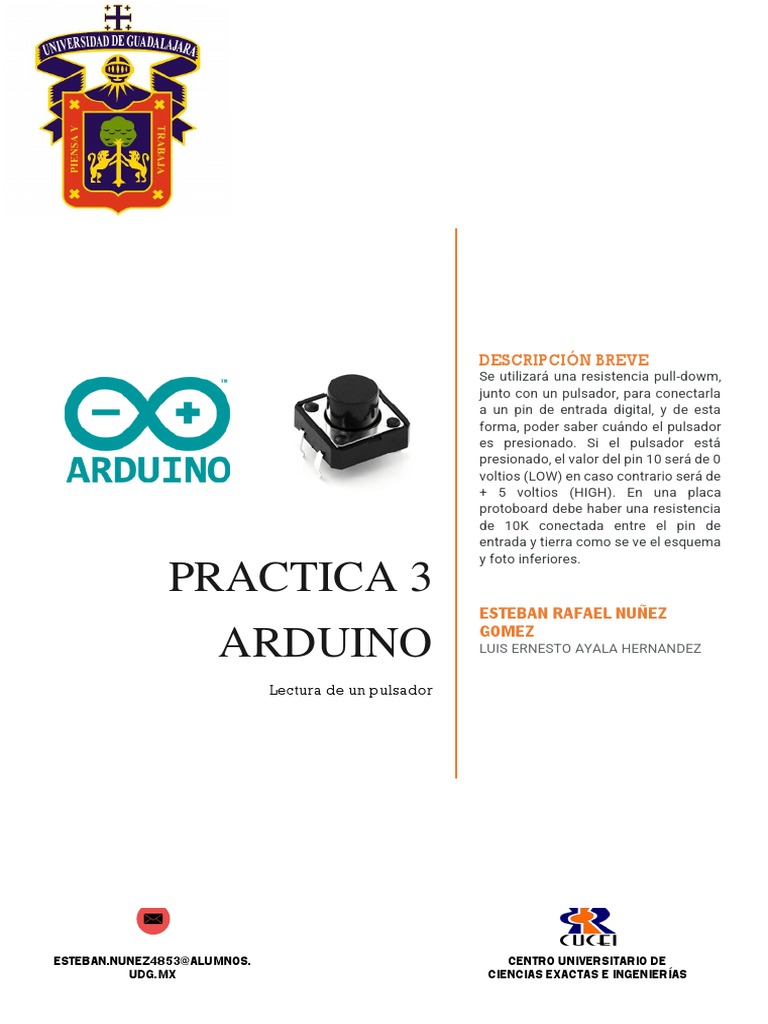 PRACTICA ARDUINO 3 - Esteban Rafael Nuñez Gomez | PDF | Resistencia Eléctrica y Conductancia ...