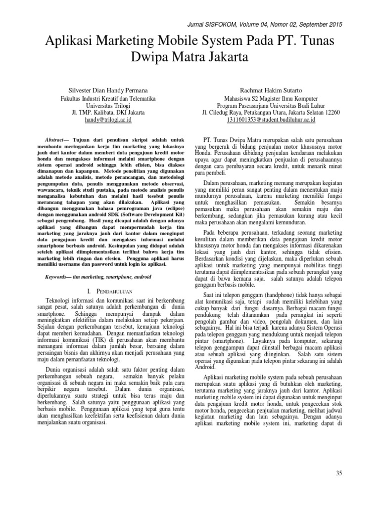 Aplikasi Mobile Marketing | PDF