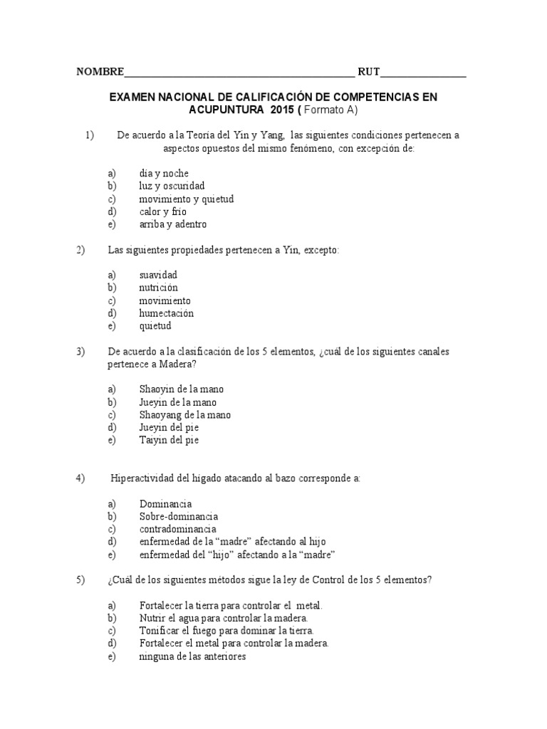 Examen A 2015 | PDF | Diabetes | Digestión