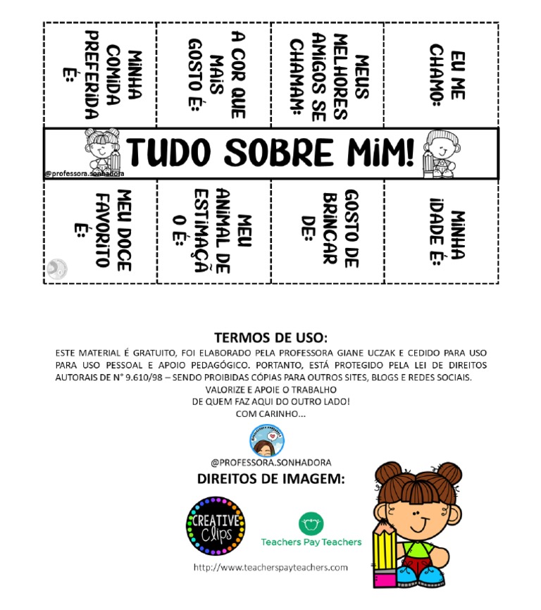 Atividade Interativa Tudo Sobre Mim | PDF