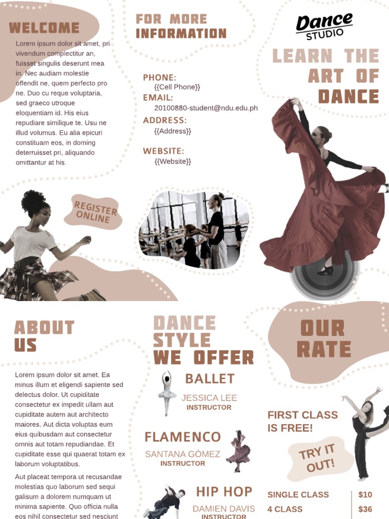 Dance Studio Brochure | PDF