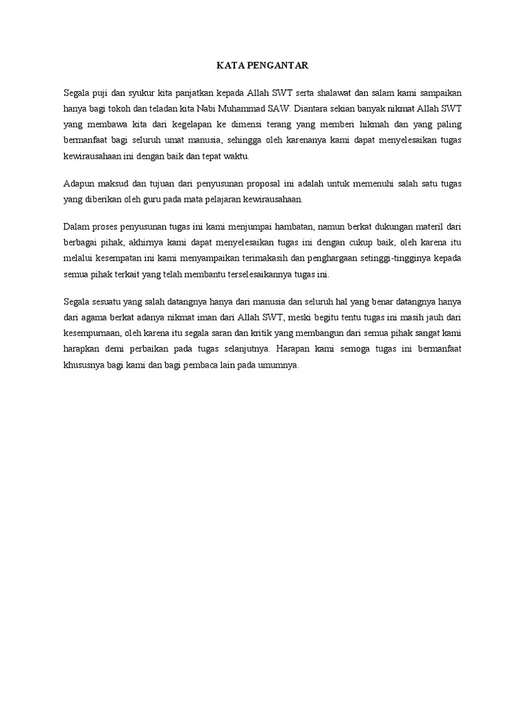 Proposal Wirausaha 2021 | PDF