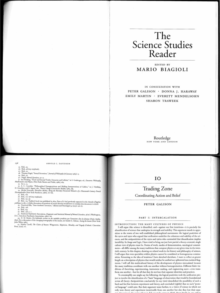 Science Studies Reader: Mario Biagioli | PDF | Theory | Positivism