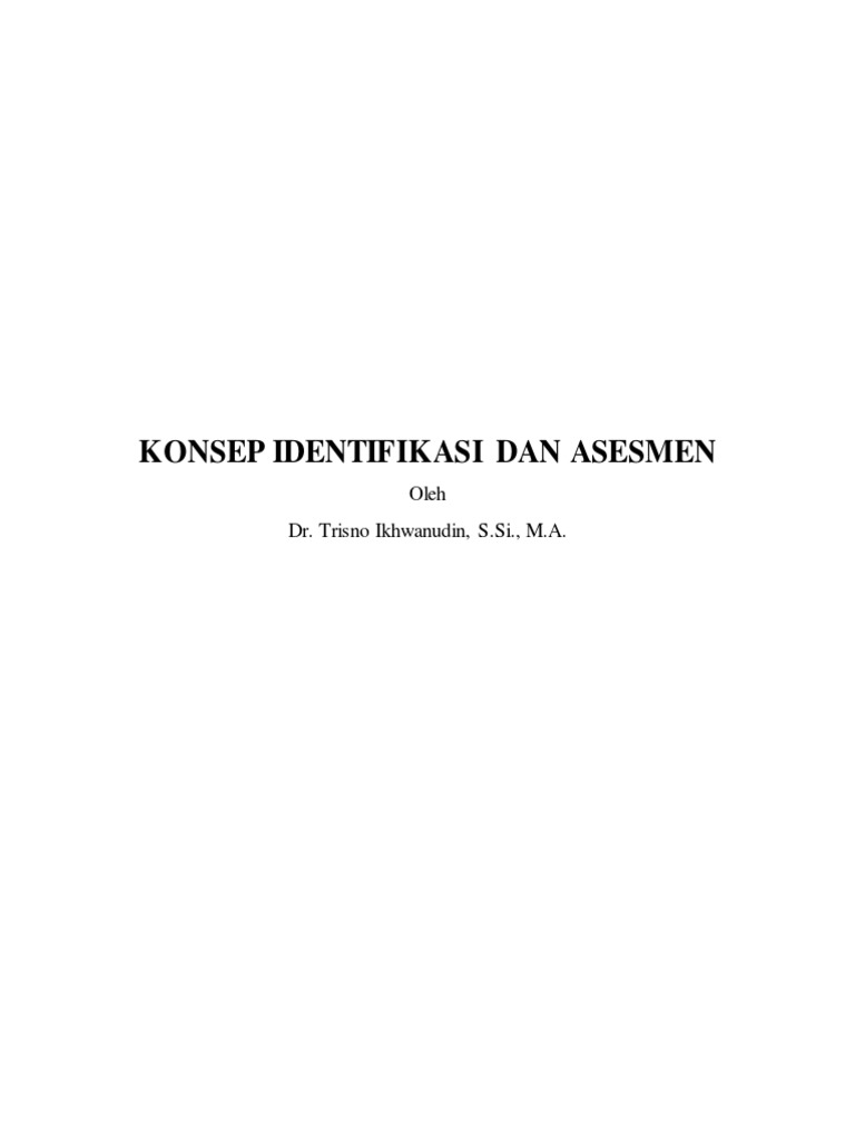 Konsep Identifikasi Dan Asesmen | PDF