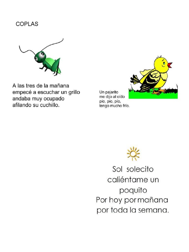 Coplas infantiles tradicionales | PDF