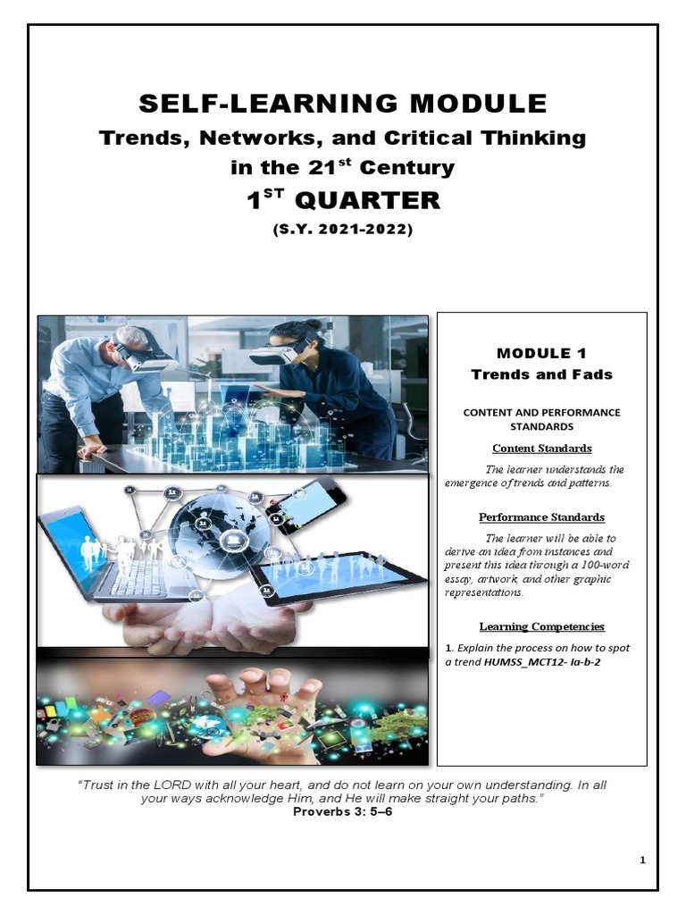 Self-Learning Module: 1 Quarter | PDF | Market (Economics) | Innovation