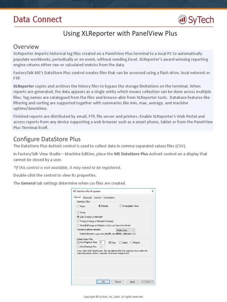 Data Connect: Using Xlreporter With Panelview Plus | PDF | File ...