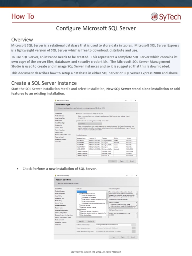 How To: Configure Microsoft SQL Server | PDF | Microsoft Sql Server ...