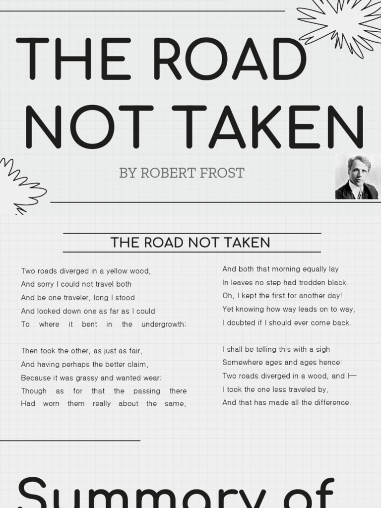 The Road Not Taken | PDF | Poetry