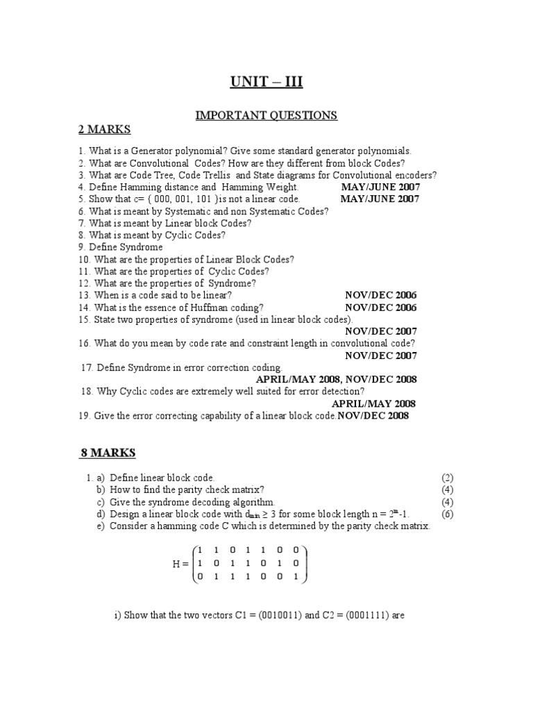 Error Correction Coding Fundamentals Generator Polynomials