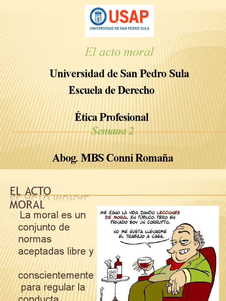 Acto Moral y La Ética - Semana 2 | PDF | Moralidad | Comportamiento