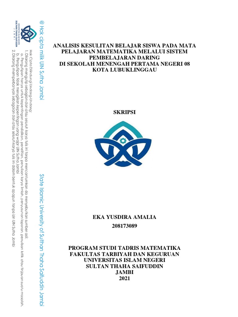 Skripsi Eka Yusdira Amalia | PDF | Karier & Perkembangan