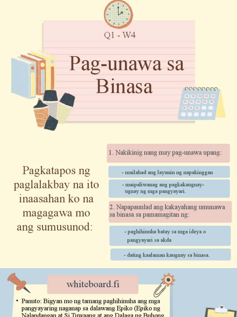 Q1 - W4 (Pag-Unawa Sa Binasa) | PDF