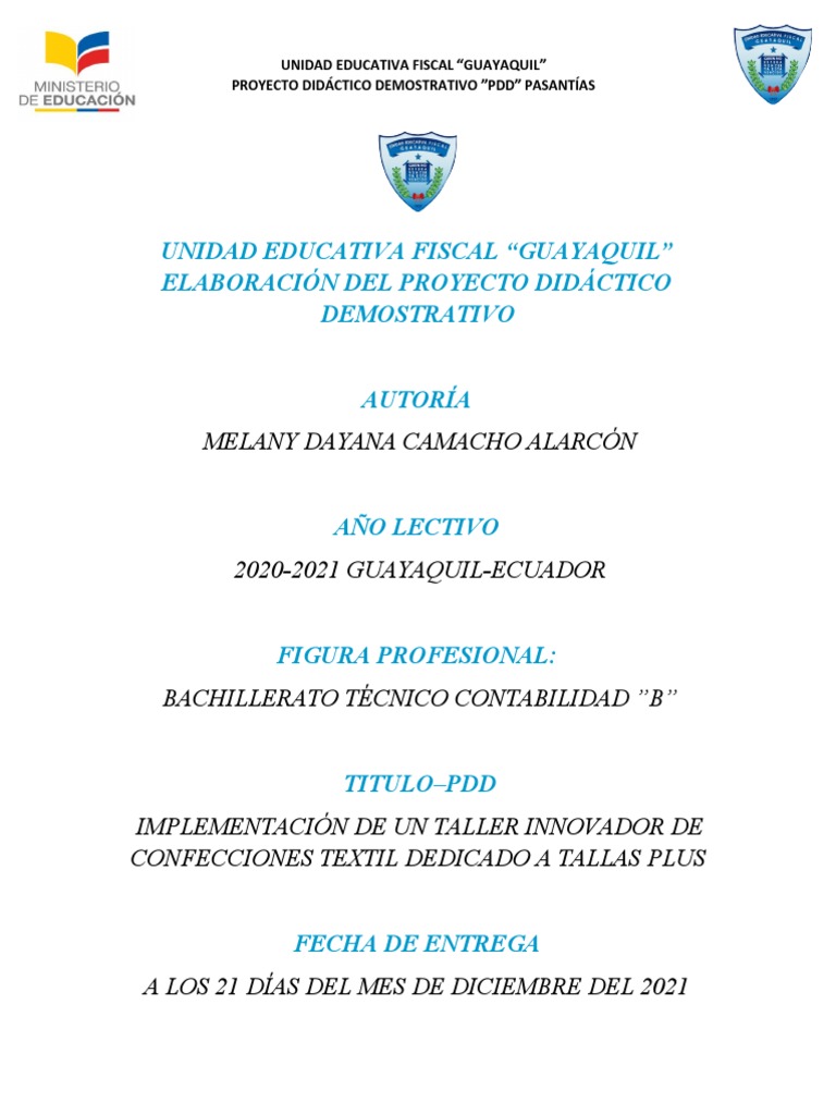 3b Pasantias PDD Melany Dayana Camacho Alaron | Download Free PDF ...