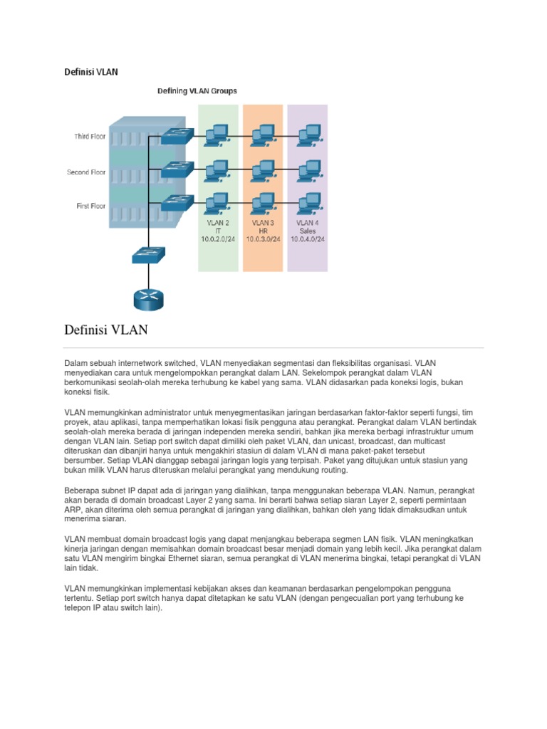 VLAN | PDF | Griya & Taman | Teknologi & Rekayasa
