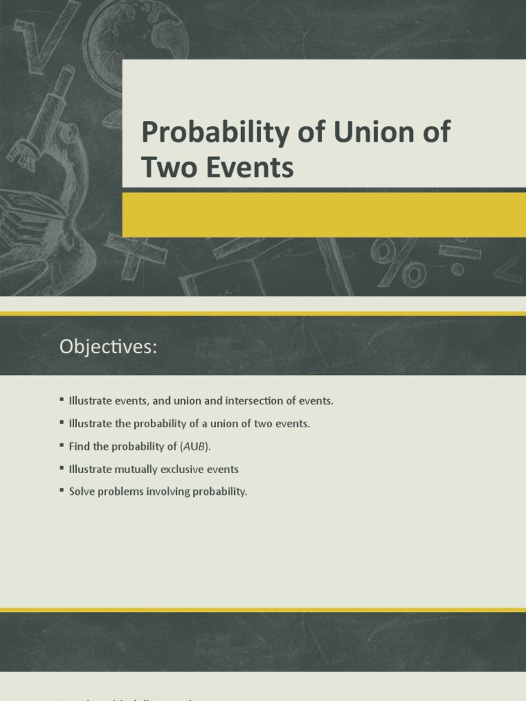 Probability of Union of Two Events | PDF | Probability | Mathematics
