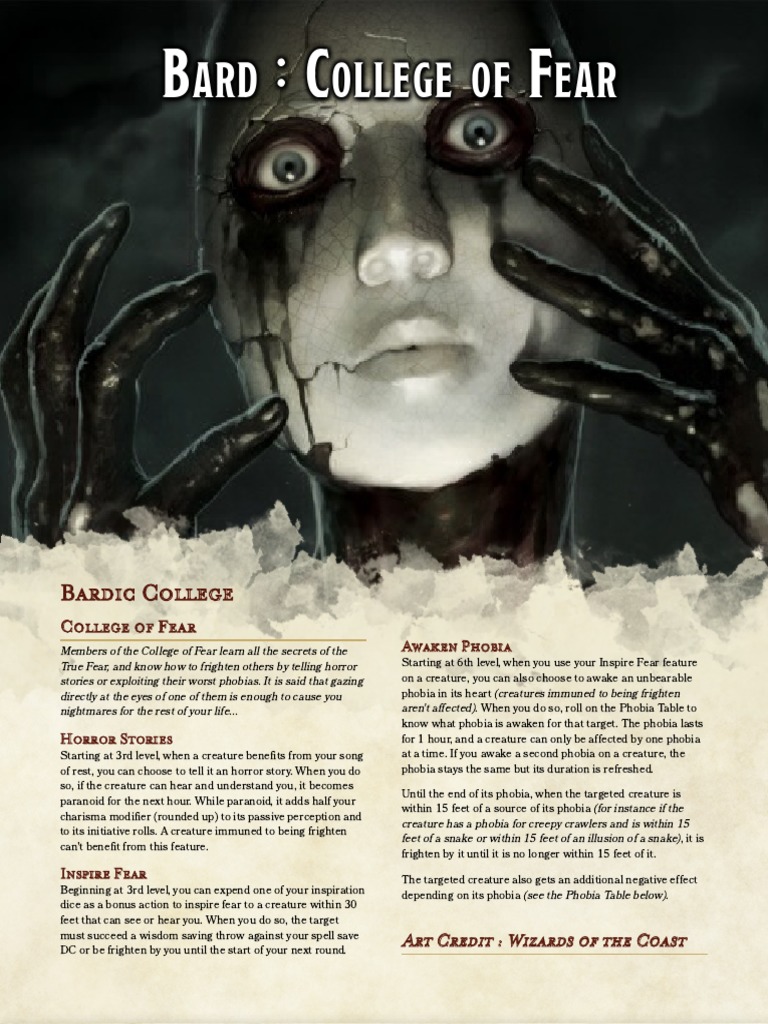 Bard College of Fear by Carreau | PDF | Phobia