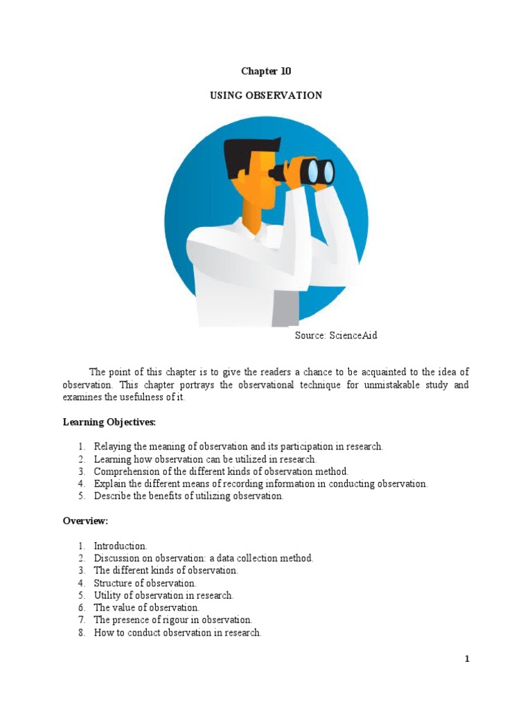 Chapter 10 - Using Observation | PDF | Observation | Scientific Method