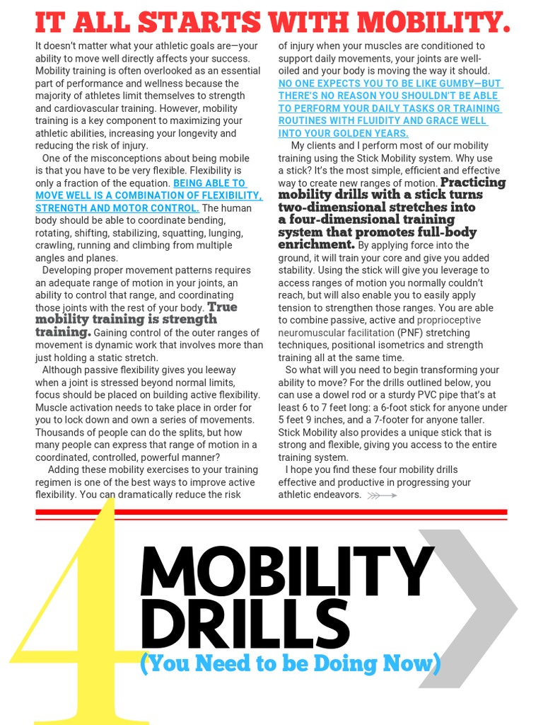 Mobility Drills: (You Need To Be Doing Now) | Download Free PDF ...