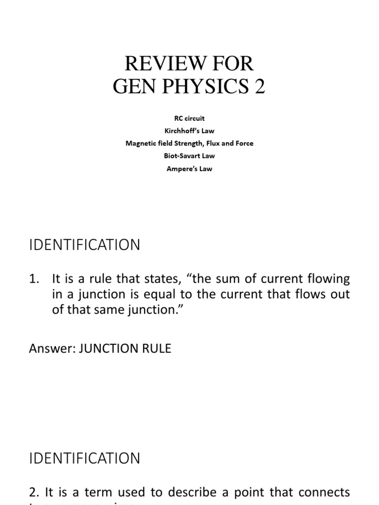 Gen Physics 2 Reviewer | PDF