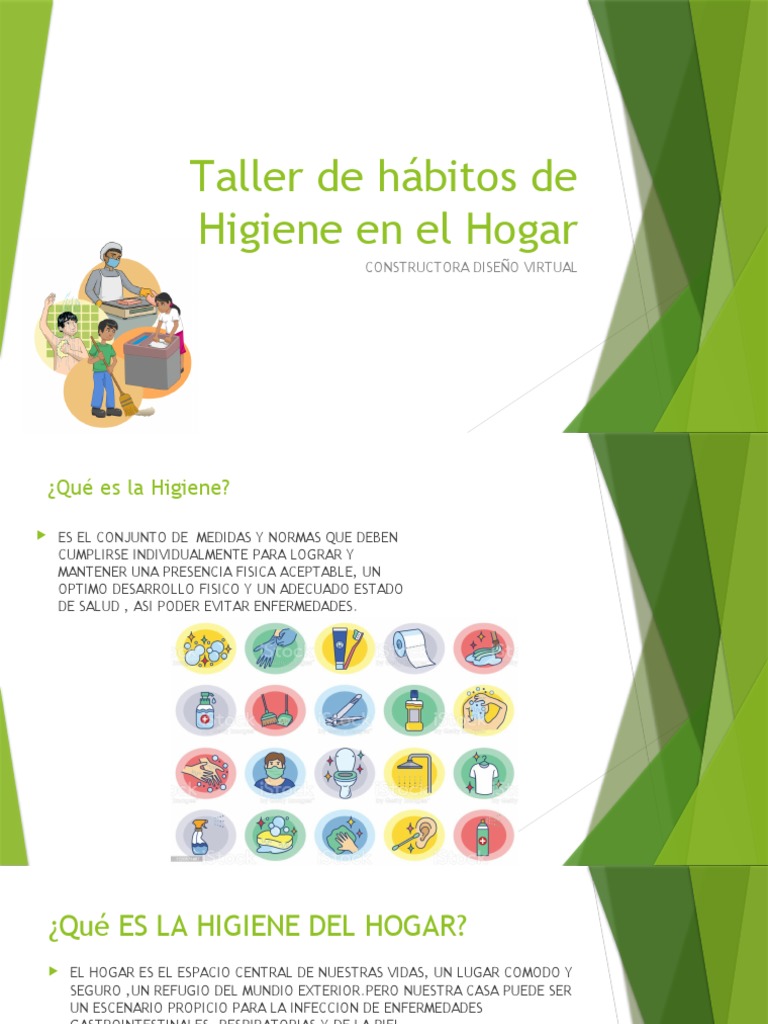 Taller de Hábitos de Higiene en El Hogar | PDF | Lavado de manos | Alimentos