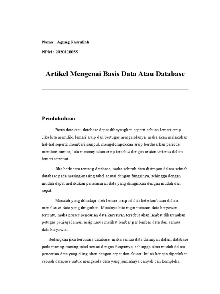 Jurnal Basis Data | PDF | Komputer