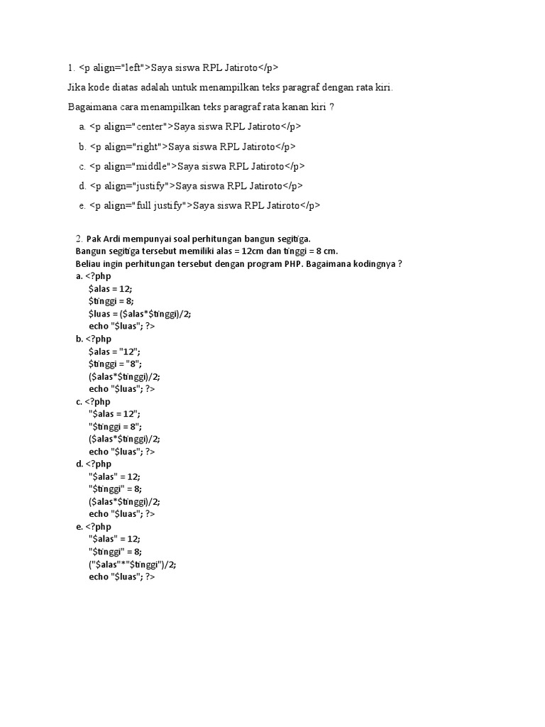 Prog - Web - Exercise Template Word - Cetak - FIX | PDF