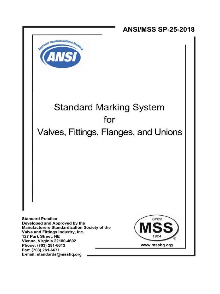 MSS SP-25-2018 | PDF