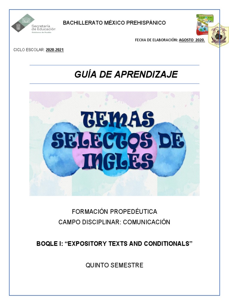 Guia-Uac-1 Temas Selectos de Ingles | PDF | Lingüística