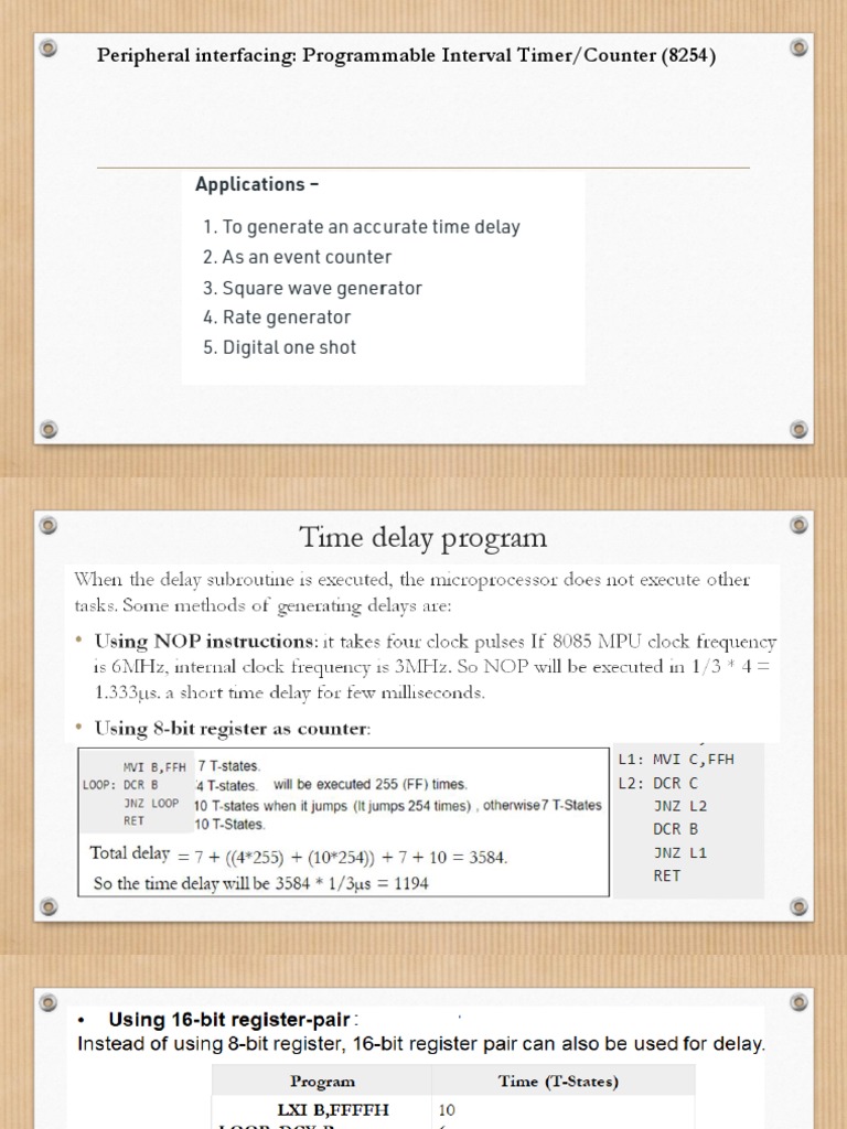 Week 4 Peripheral Interfacing - 8254 | PDF
