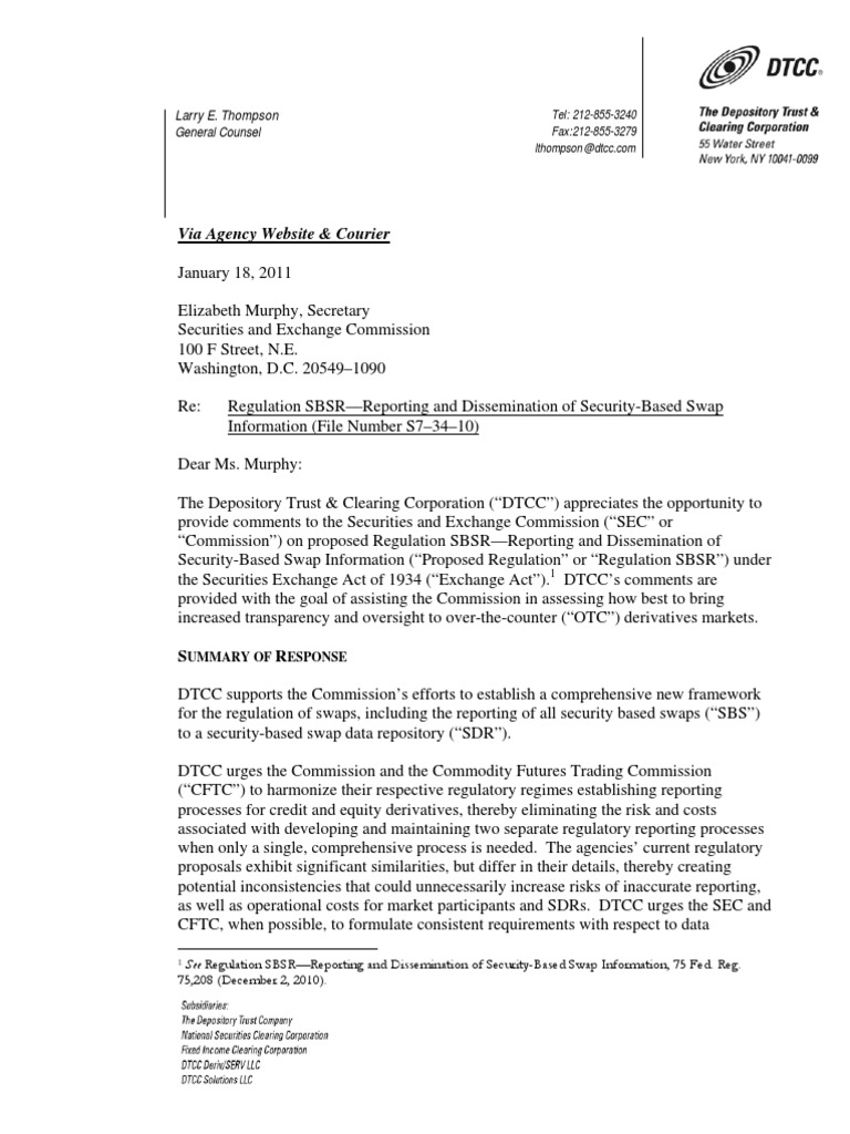 Via Agency Website & Courier: General Counsel | PDF | Credit Default ...