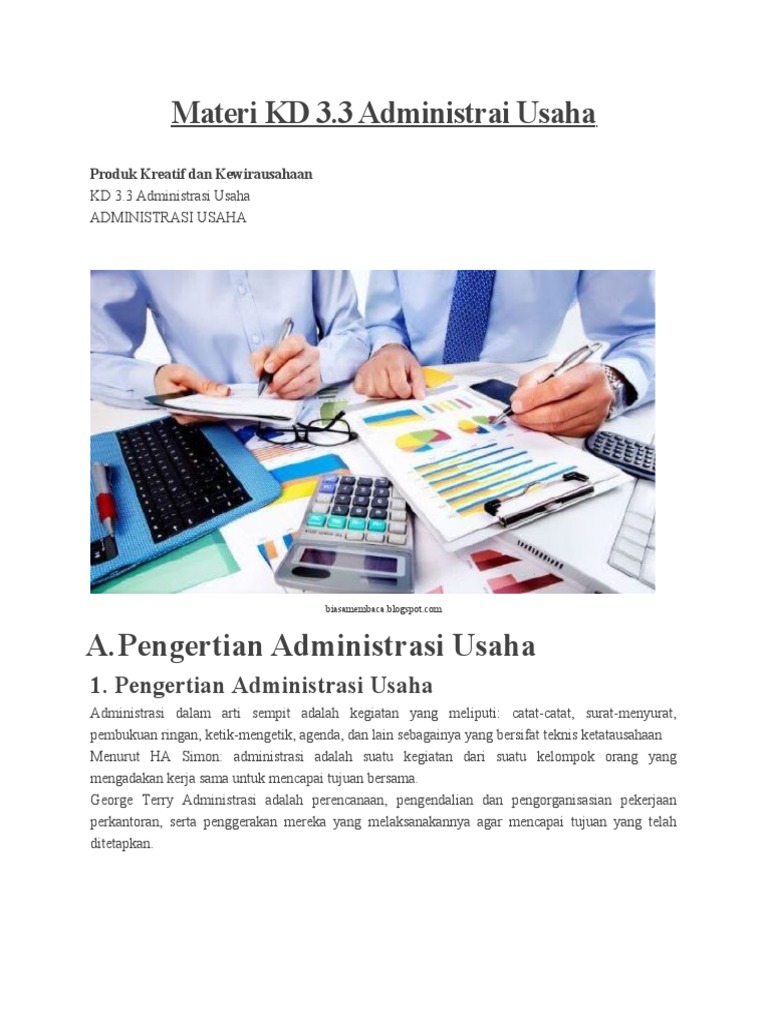Modul K3.3 Administrasi Usaha | PDF