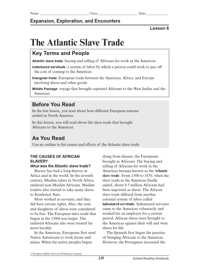 The Atlantic Slave Trade: Key Terms and People | PDF | Atlantic Slave ...