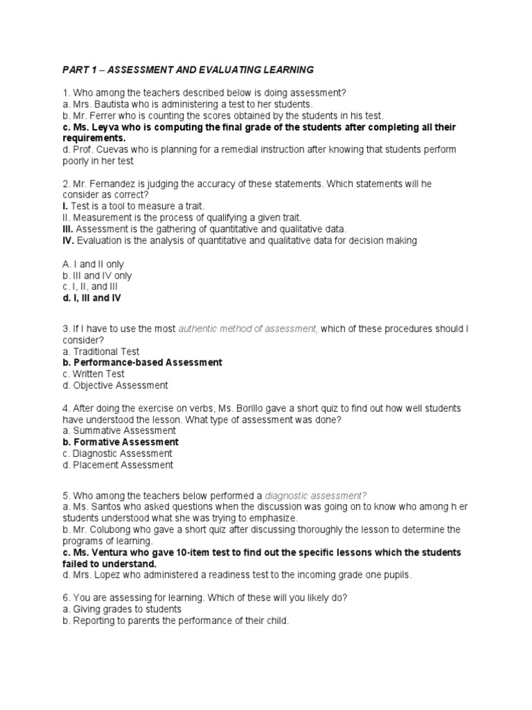Part 1-4 | PDF | Educational Assessment | Test (Assessment)