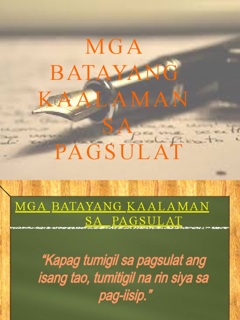 Batayang Kaalaman Sa Pagsulat | PDF