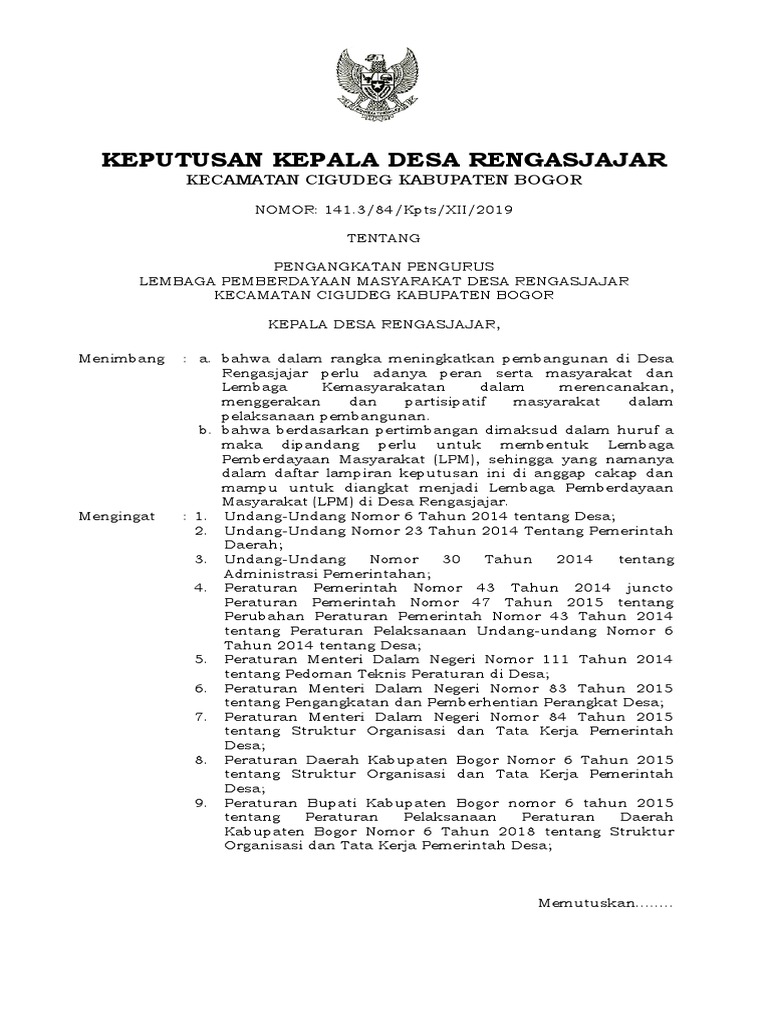 SK Ketua LPM | PDF