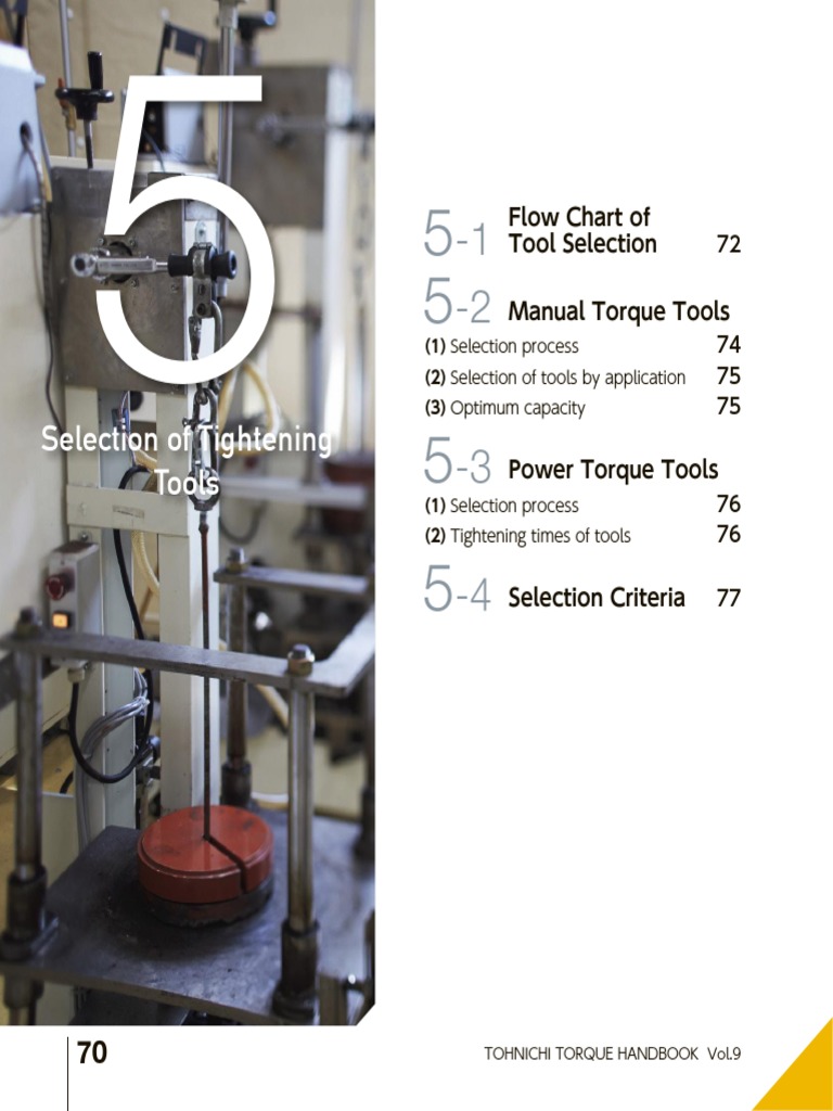 Manual Torque Tool Selection Guide | PDF | Screw | Mechanical Engineering
