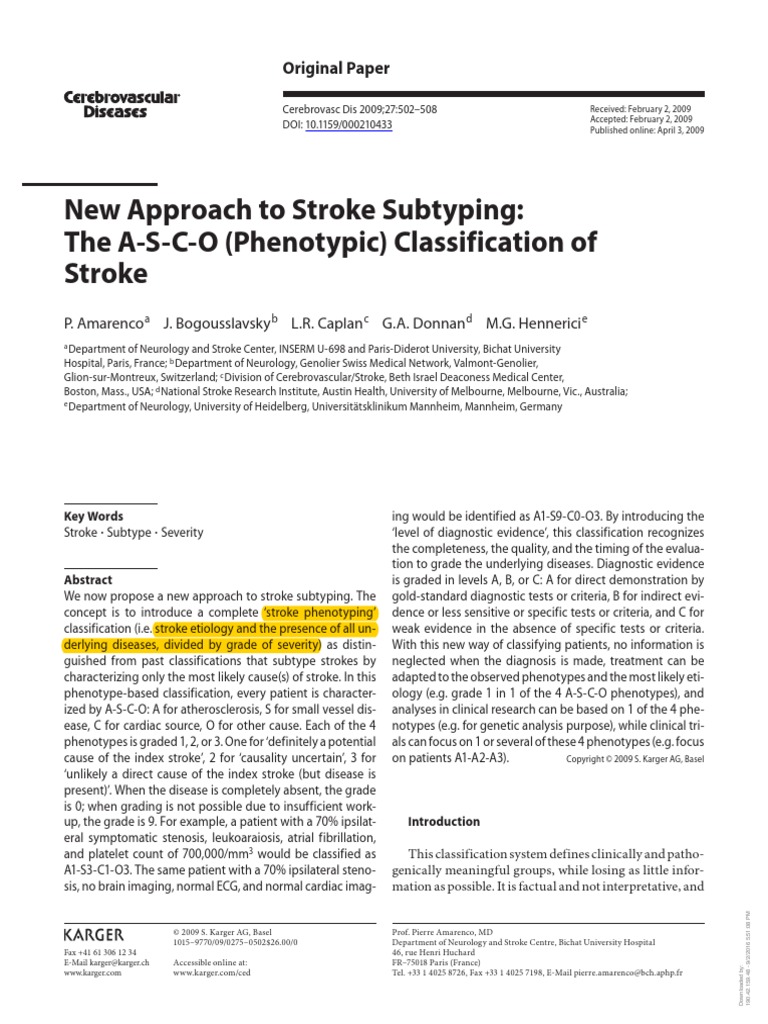 Ascod Original 2009 | PDF | Stroke | Atherosclerosis