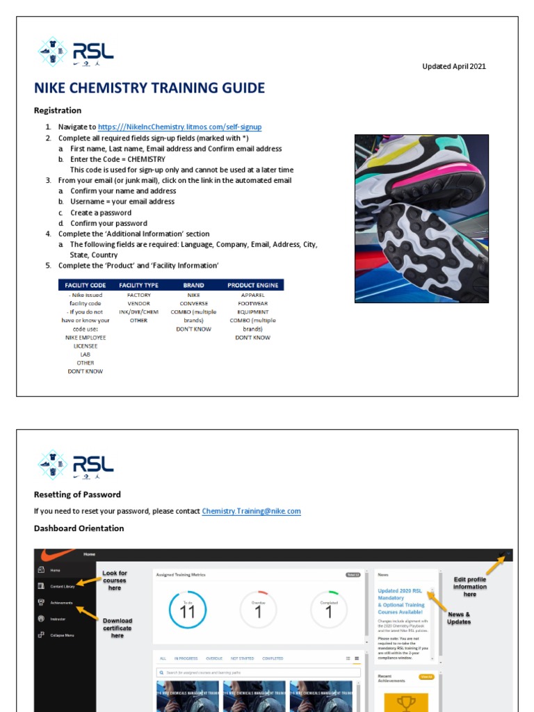 Nike Chemistry Training Guide 2021 | PDF