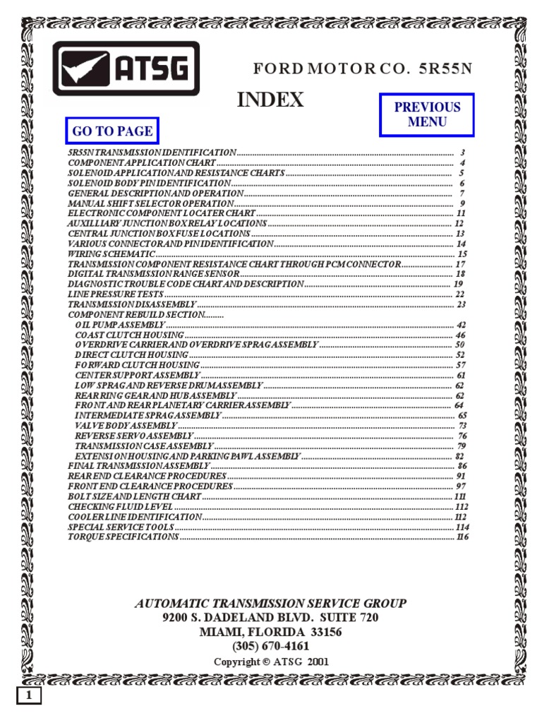 Atsg 5R55N | PDF | Transmission (Mechanics) | Automatic Transmission