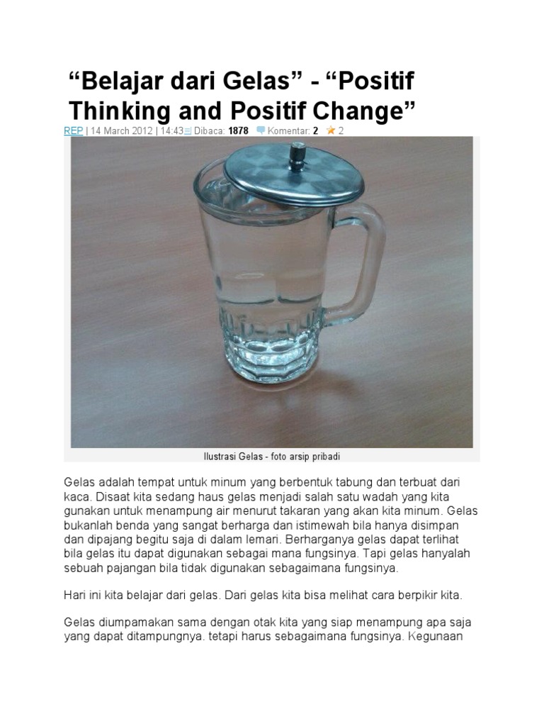 Belajar Dari Gelas | PDF