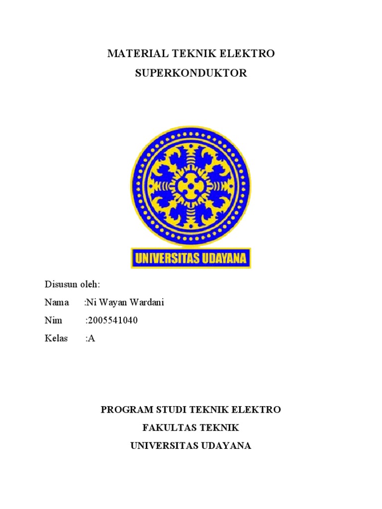 Material Teknik Elektro - 2005541040 - NI WAYAN WARDANI | PDF Material Teknik Elektro - 2005541040 - NI WAYAN WARDANI | PDF