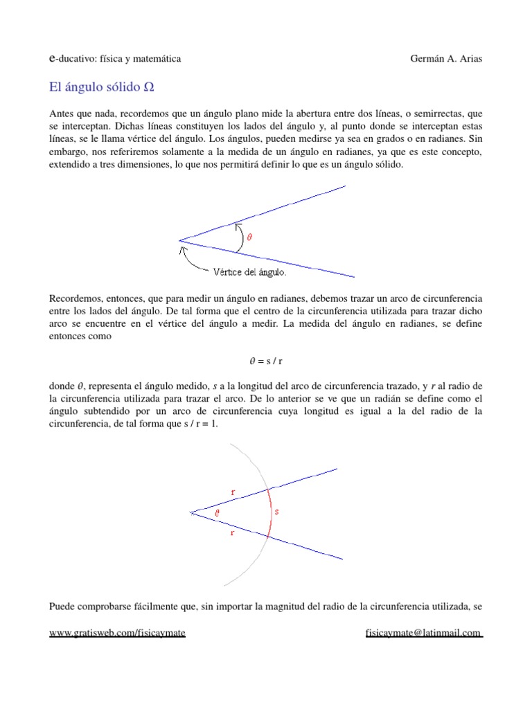 Angulo Solido | PDF | Circulo | Esfera