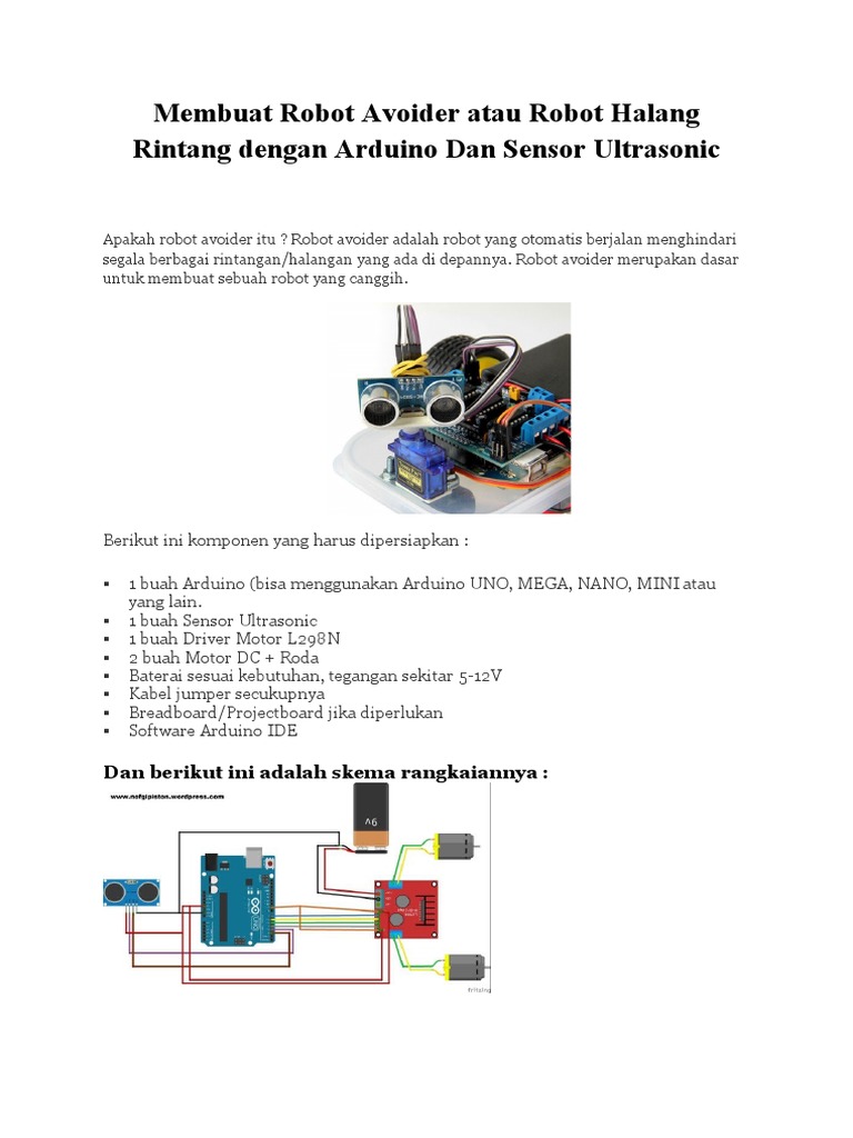 Membangun Robot Avoider Dengan Sensor Ultrasonik Dan Arduino Pdf