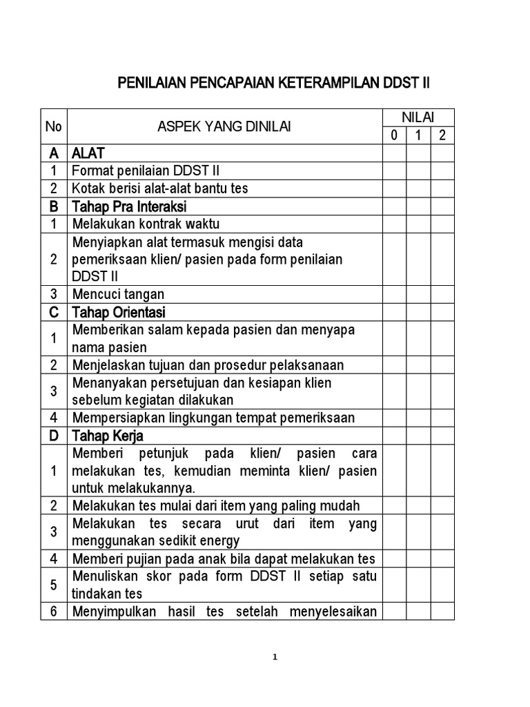 Penilaian Keterampilan DDST II dan Stimulasi Pijat Bayi | PDF