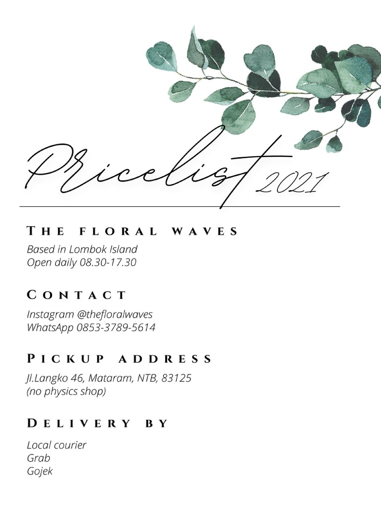 Paket Bunga dan Parcel Floral Waves | PDF