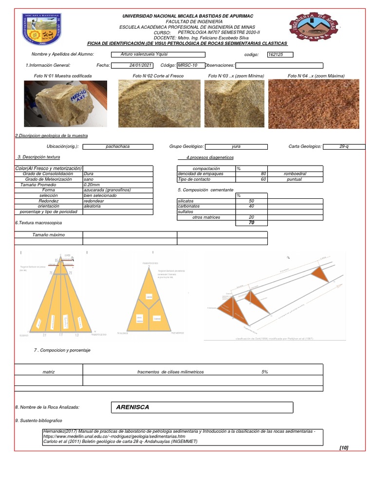 Arenisca: Color (Al Fresco y Metorización) | PDF | Ciencias fisicas ...